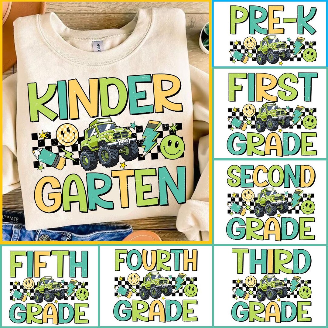 Back to School for Boys Bundle, Kindergarten, Pre K PNG, First Day of ...