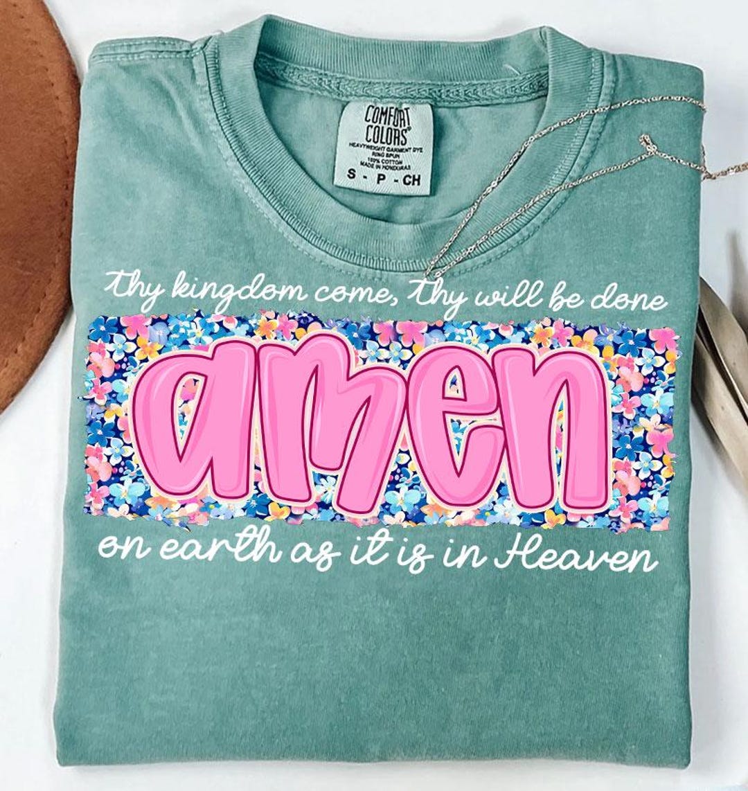 Floral Amen Christian Easter Png, Sublimation, Dtf Transfer, Retro Amen ...