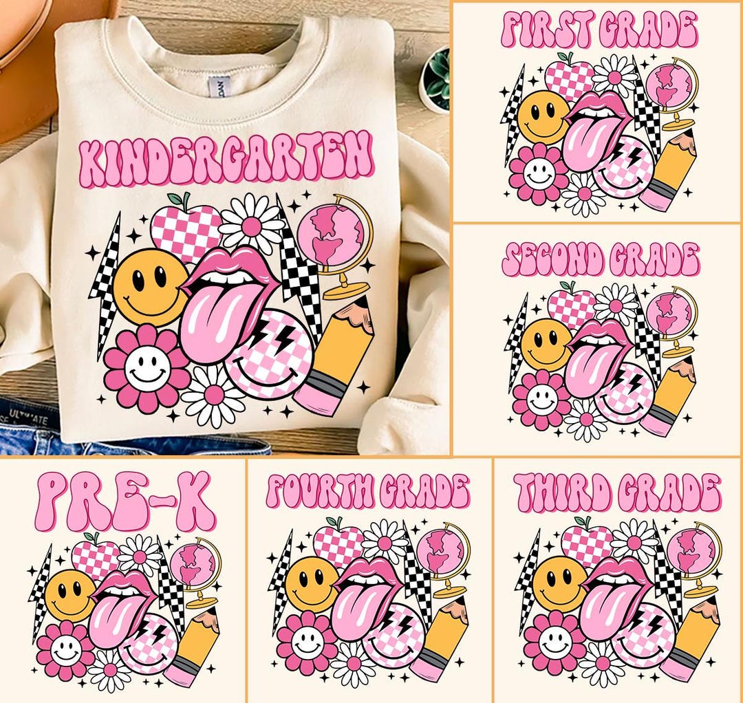 Retro Back to School Bundle, Kindergarten, First Day of School, School ...