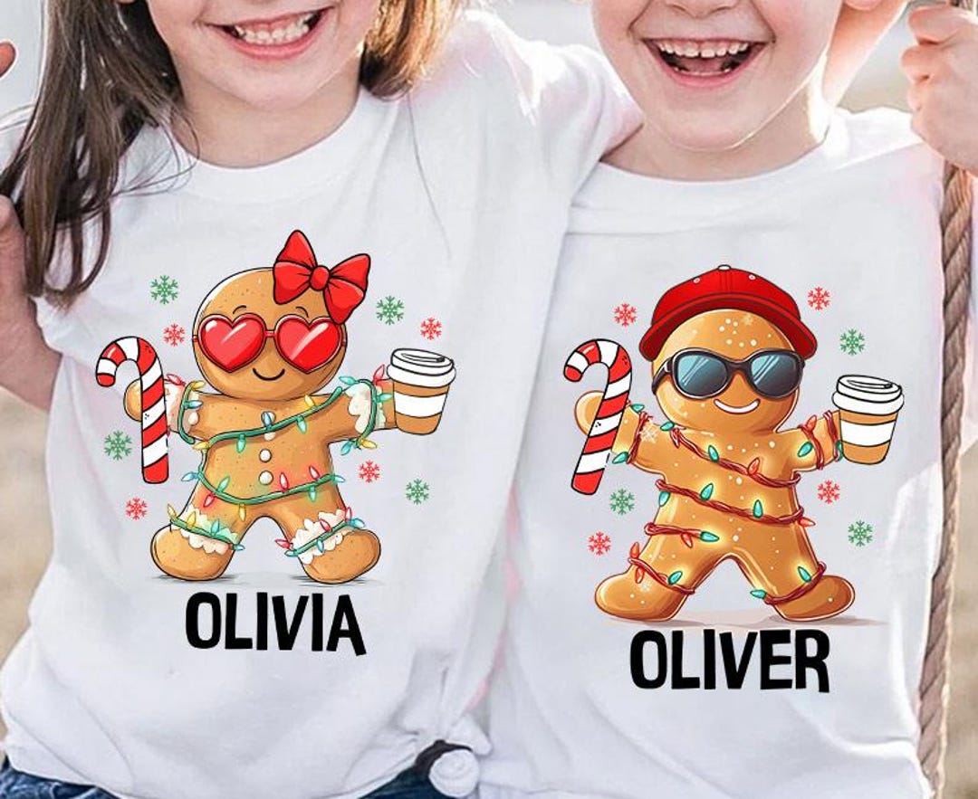 Personalized Christmas Gingerbread Png, Custom Boy/girl Christmas ...
