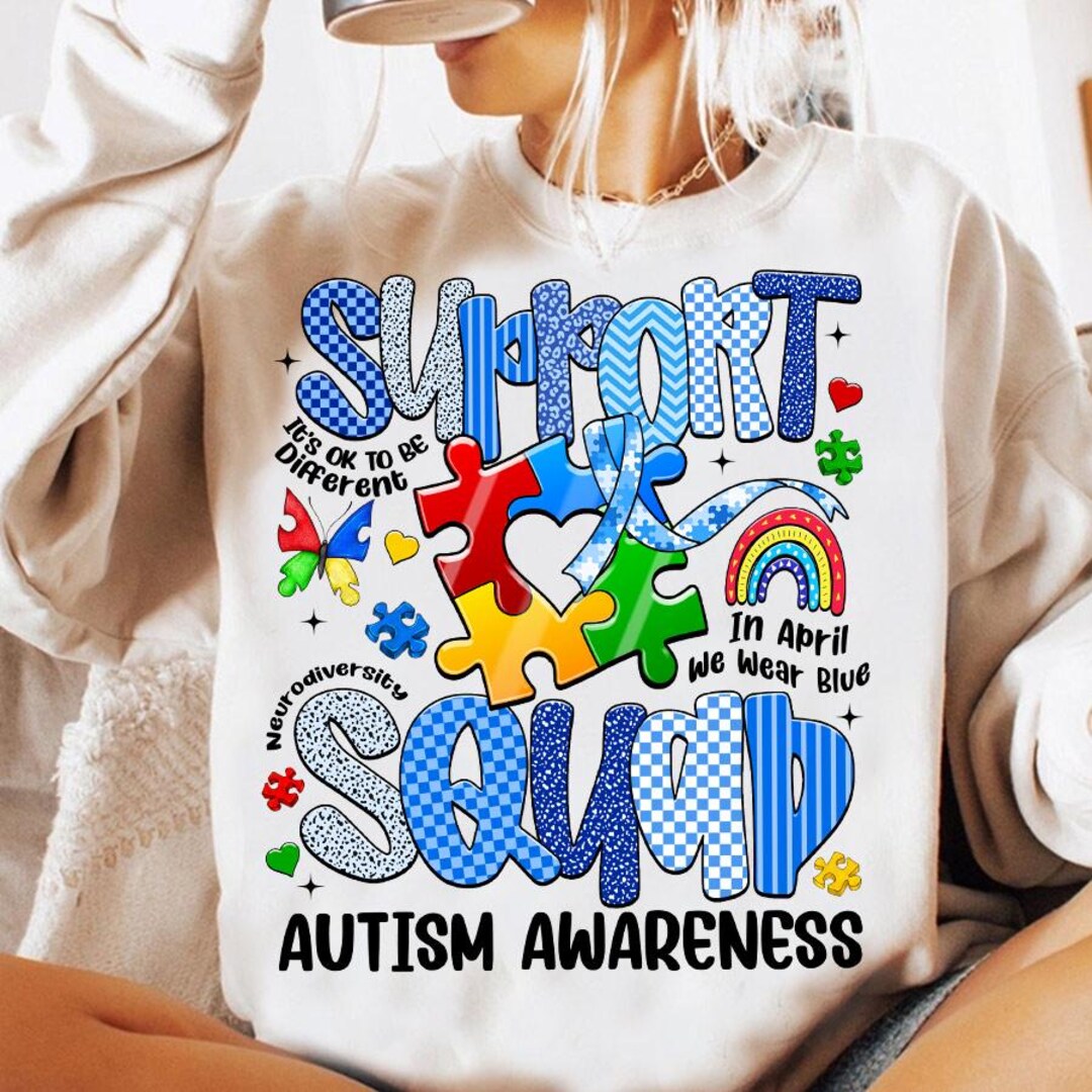 Autism Support Squad Png, Preppy Autism Png, Autism Teacher Png, Autism ...