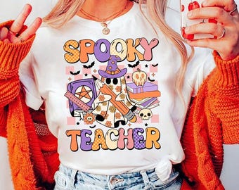 Spooky Teacher PNG, Halloween Png, Cute Ghost Png, Spooky Vibes Png ...