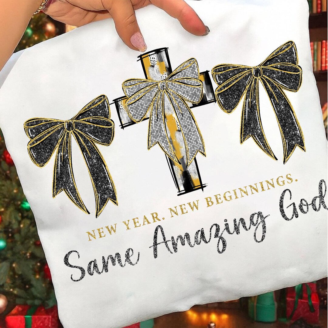 New Year New Beginnings Same Amazing God Glitter Png, New Year Jesus ...