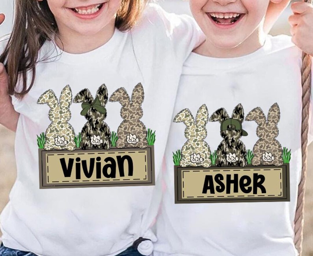 Personalized Easter Camo Png, Easter Boy/girl Png, Camo Easter Bunny ...