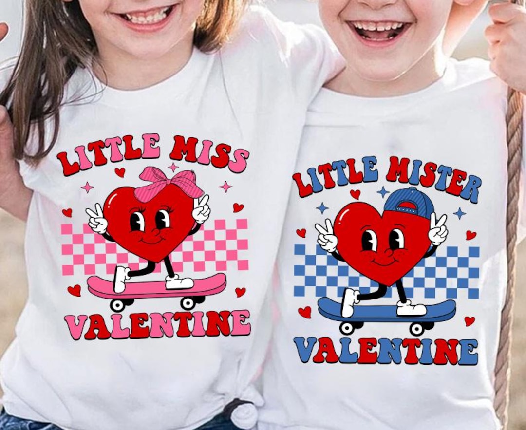 Little Miss/ Little Mr Mister Valentine Heart Png, Retro Valentine Png ...