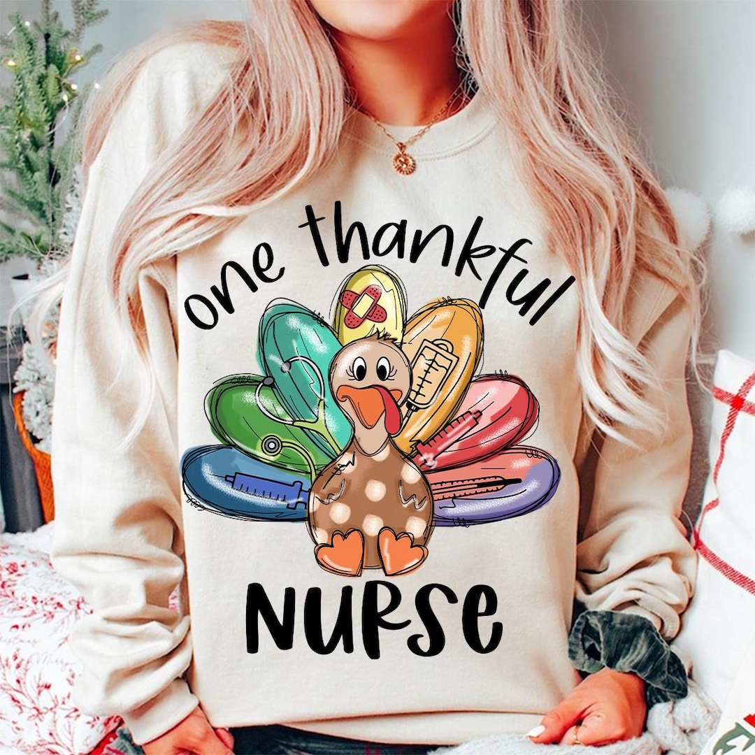One Thankful Nurse Png, Nurse Thanksgiving Png, Thanksgiving Png, Nurse ...