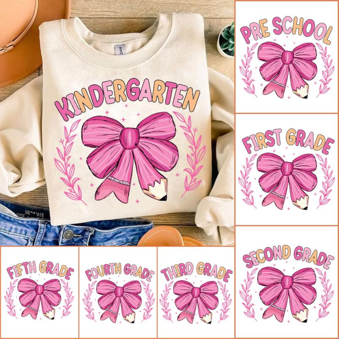 Retro Coquette Back to School Bundle, Kindergarten, First Day of School ...