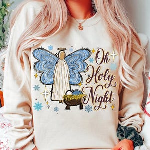 Oh Holy Night Png, Glory to God PNG, Angel God Png, Jesus Christmas ...