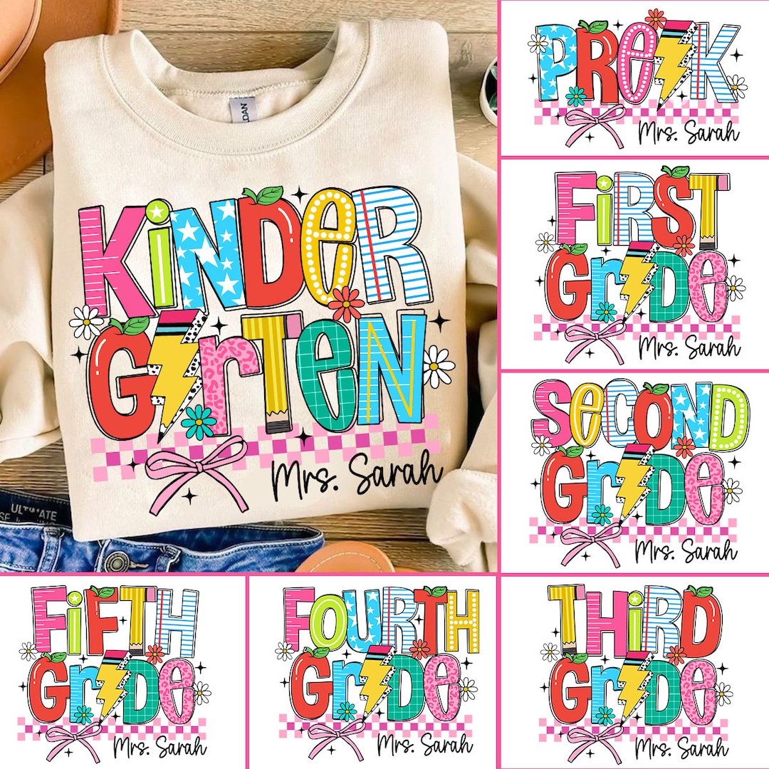 Retro Coquette Back to School Bundle, Kindergarten, First Day of School ...