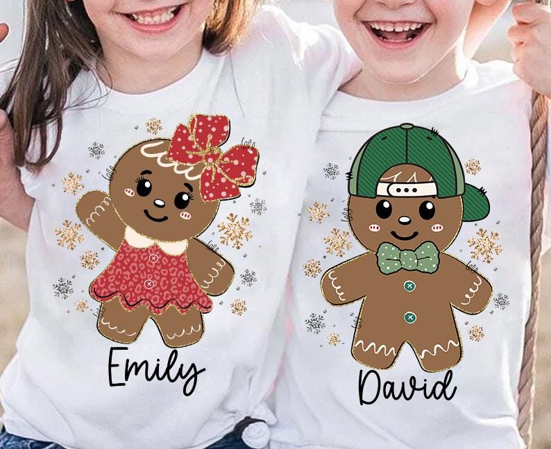 Personalized Christmas Gingerbread Png, Custom Boy/girl Christmas ...