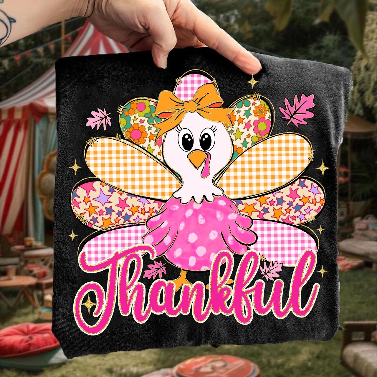 Neon Turkey Thanksgiving Coquette Png, Pink Floral Fall Coquette Bow ...