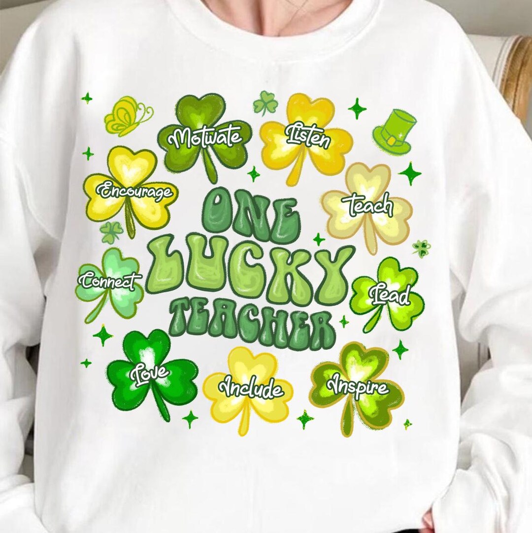 One Lucky Teacher Png, Lucky Teacher Png, St Patrick Teacher Bow Png ...