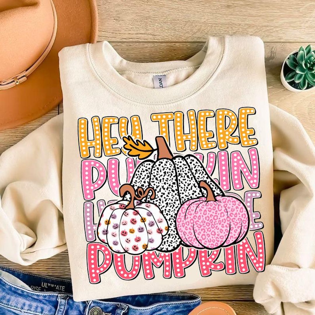 Hey There Pumpkin Png, Retro Fall Png, Leopard Pumpkins Png, Fall T ...