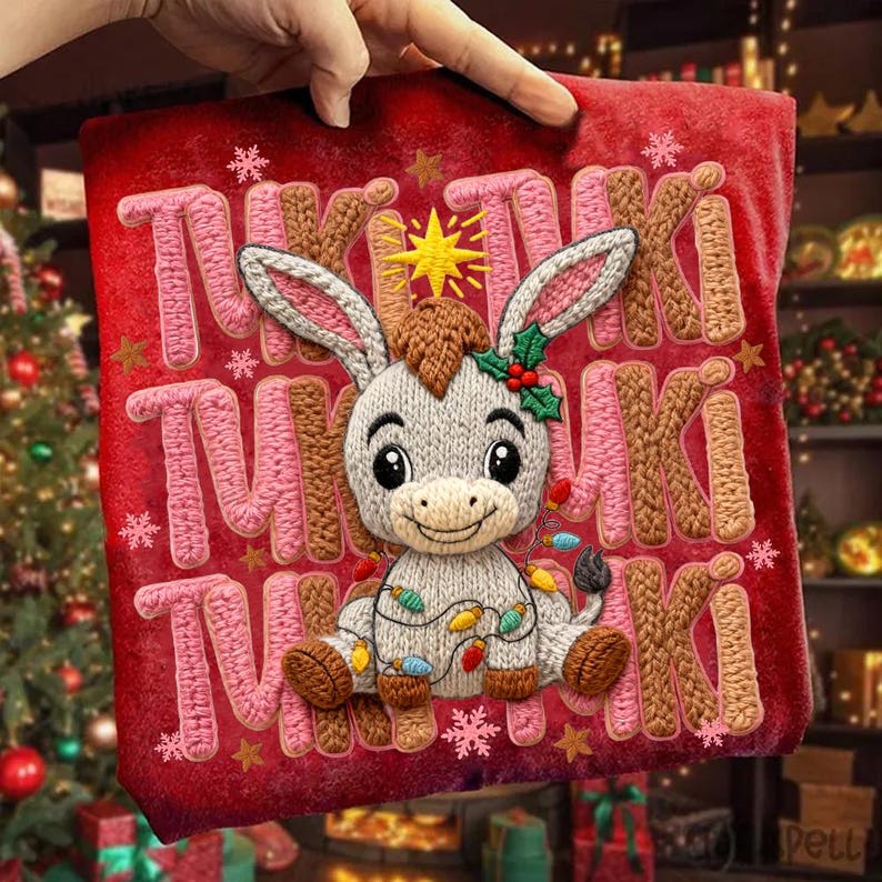 Latch Hook Yarn Crochet Tuki Tuki Donkey Latino Xmas Png, Feliz Navidad ...