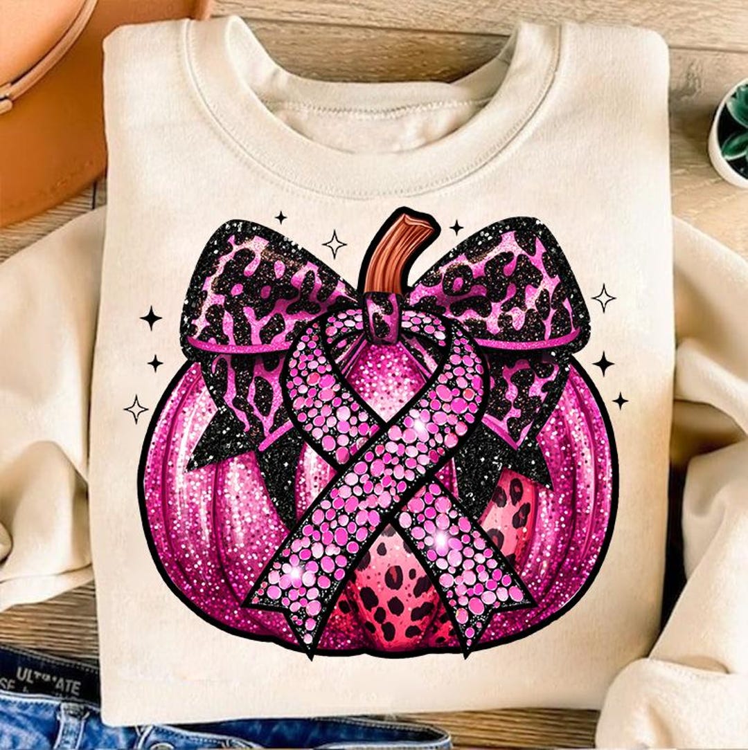 Breast Cancer Pumpkin Png, Fall Breast Cancer Png, Breast Cancer Ribbon ...