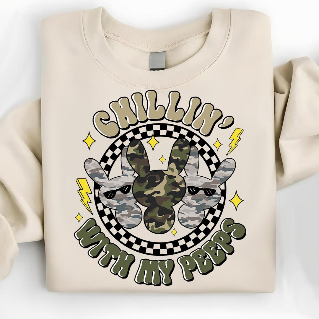 Chillin With My Peeps Camo Easter Png, Girl Easter Camo Png, Easter ...