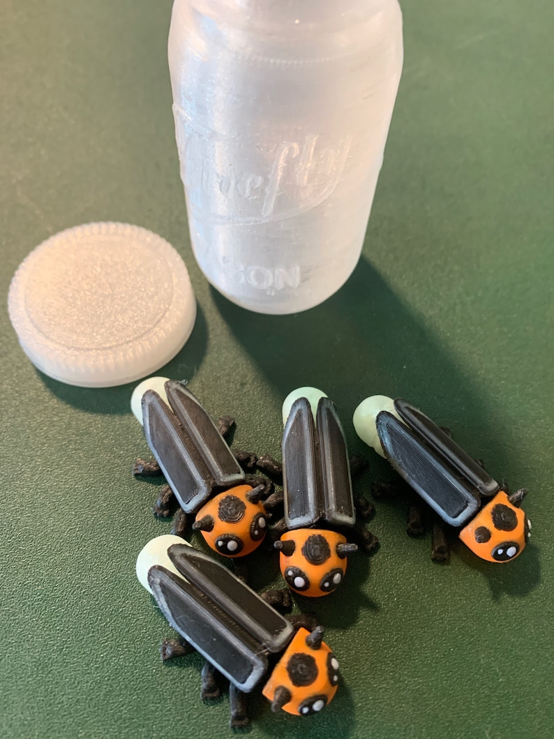 3D Printed Fireflies and Jar.figurines, Collectibles - Etsy