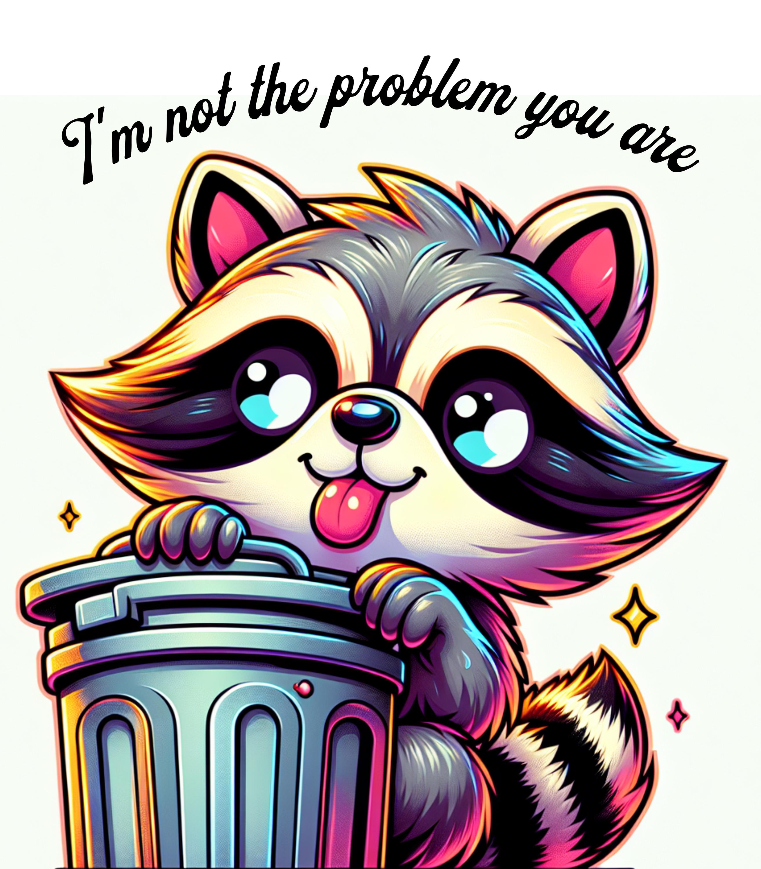 Racoon I'm Not the Problem PNG - Etsy