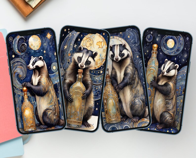 Magical Animal Badger Wallpaper Spiritual Beast Digital Art Unique ...