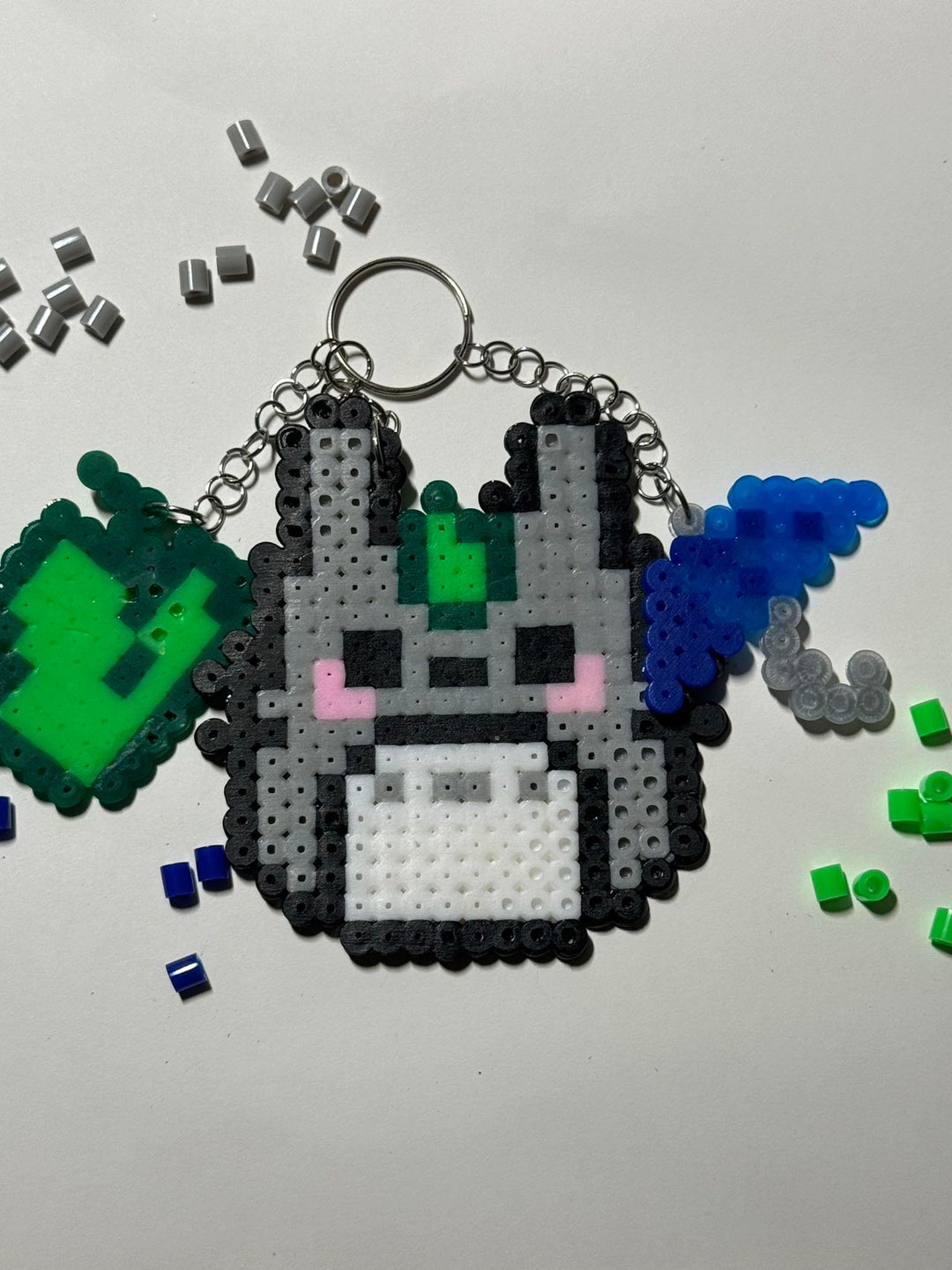 My Neighbor Totoro Perler Bead Keychain (cute Animal, Studio Ghibli ...