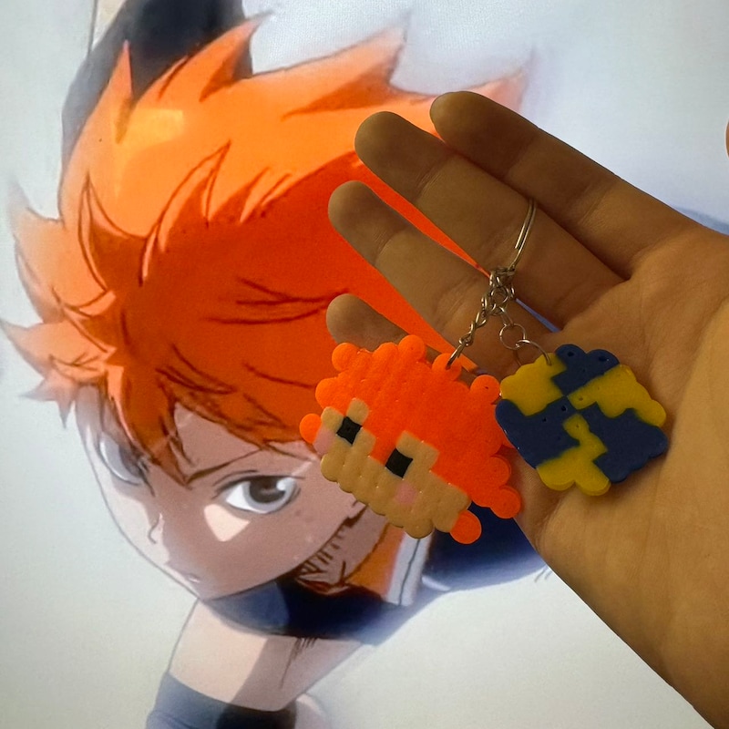 Perler Bead Keychain - Etsy