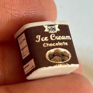 Dollhouse Miniature Ice Cream Carton - Your Choice Type - Etsy