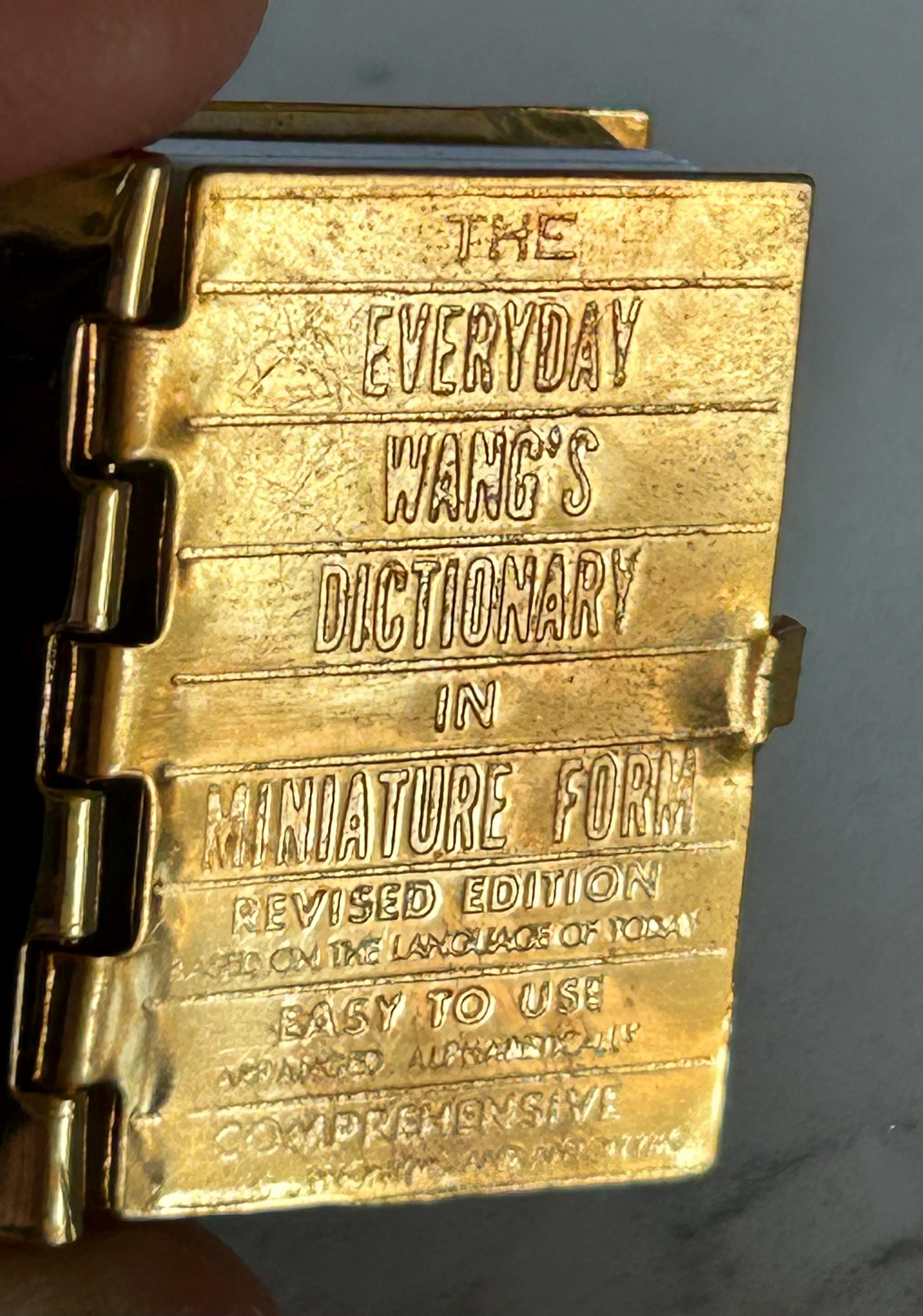 Dollhouse Miniature Gold Plated Dictionary - Etsy