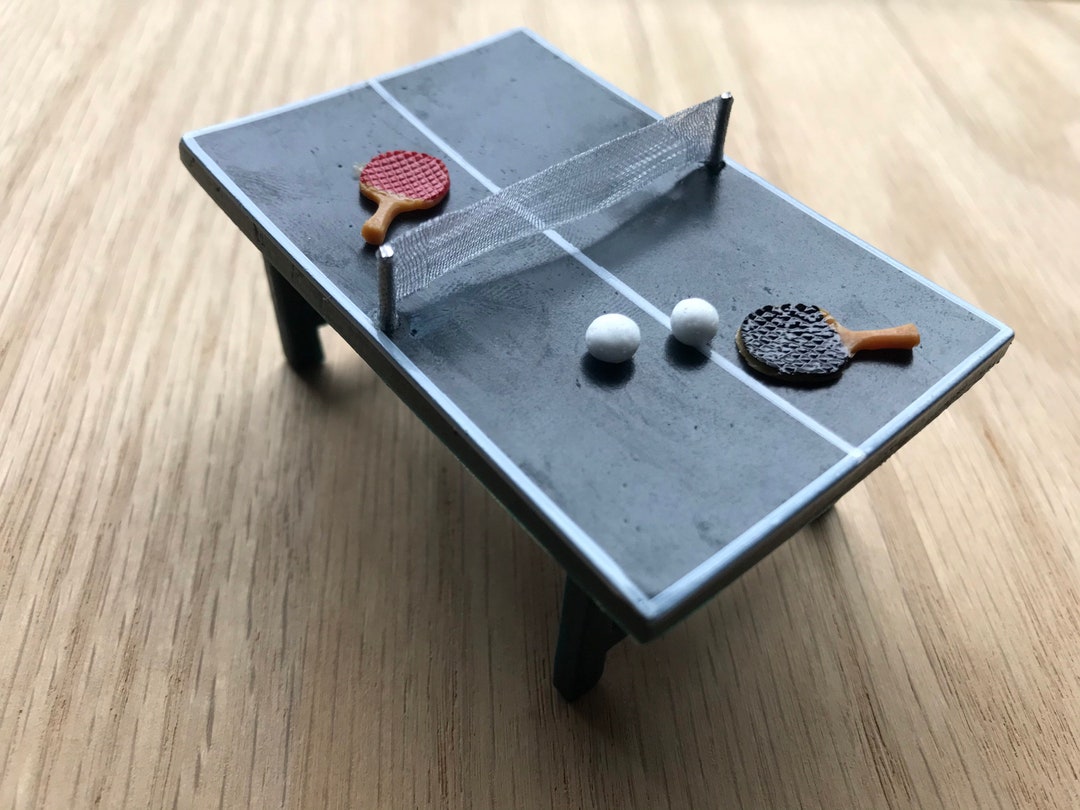 Dollhouse Miniature Ping Pong Set - Etsy