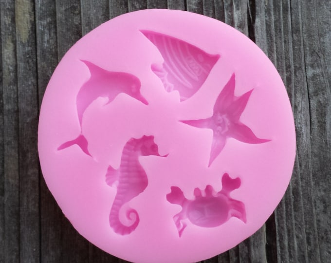 3 Inch, Sea Life Mold, Ocean Life Mold, Ocean Mold, Stingray Mold ...