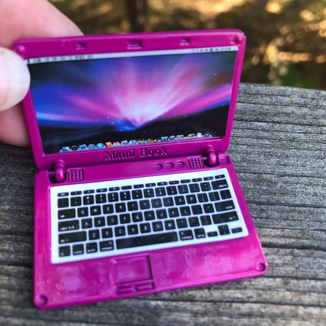 Dollhouse Miniature Laptop - Your Choice Color - Etsy