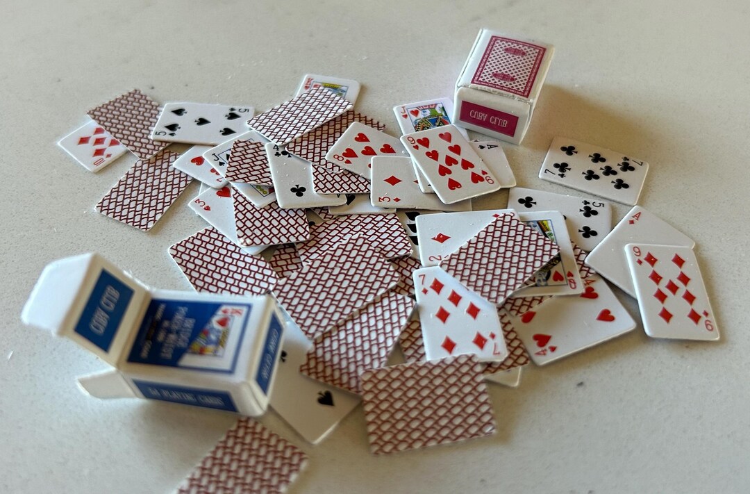 Miniature Playing Cards - 2 Packs - Etsy