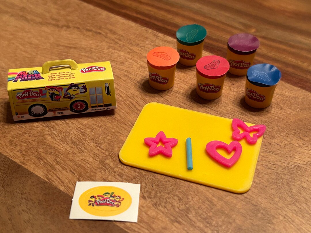 Dollhouse Miniature Play-doo Set - Etsy
