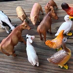 Miniature Farm Animals - 12 Pieces - Your Choice Type - Etsy