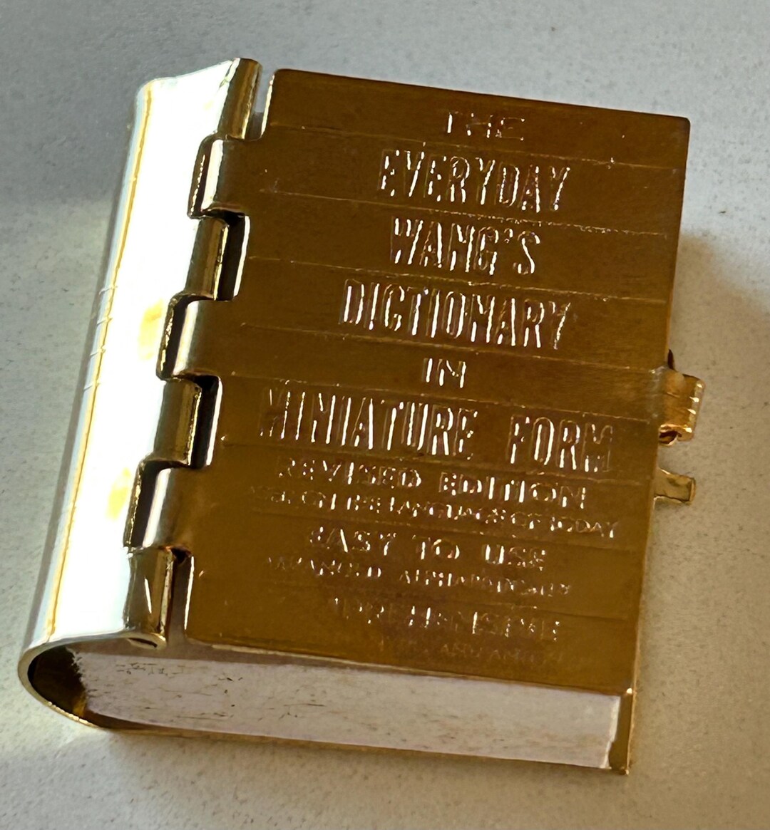 Dollhouse Miniature Gold Plated Dictionary - Etsy