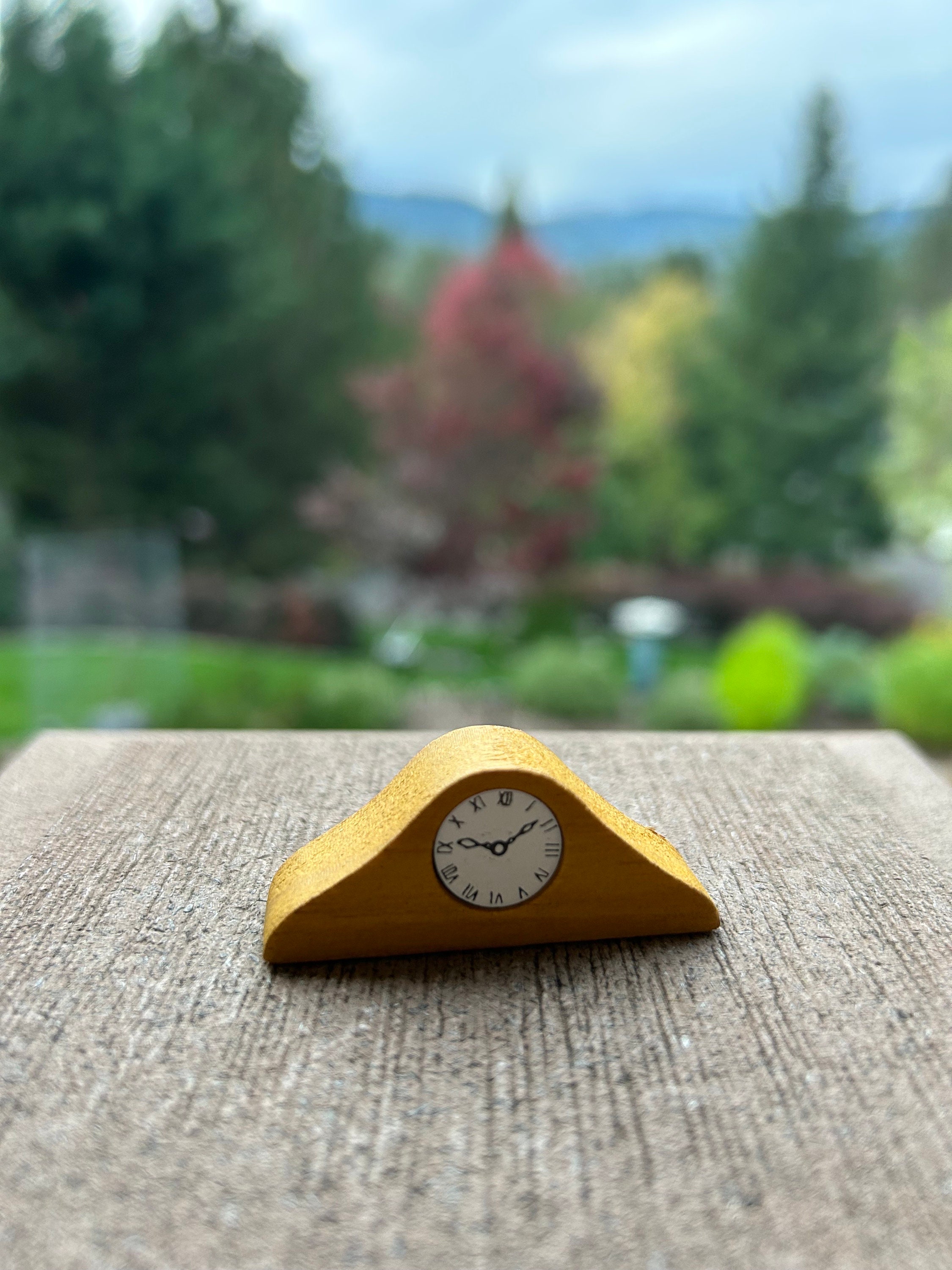 Miniature Wooden Mantel Clock - Etsy