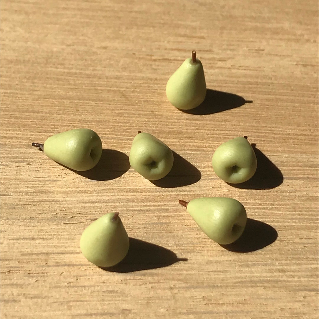 Dollhouse Miniature Pears - 6 Pieces - Etsy