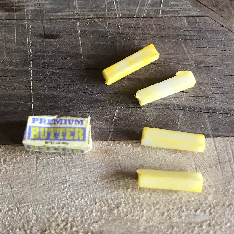 Miniature Butter Box and Sticks - 5 Pieces - Etsy