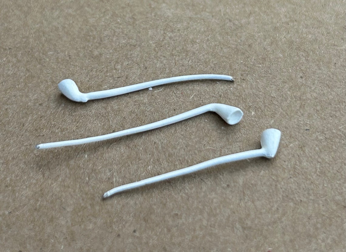 Miniature Clay Pipes - 3 Pieces - Etsy