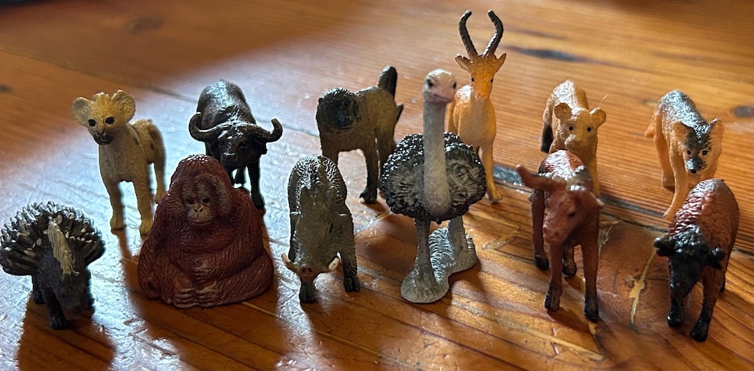Miniature Wild Animals - 12 Pieces - Etsy
