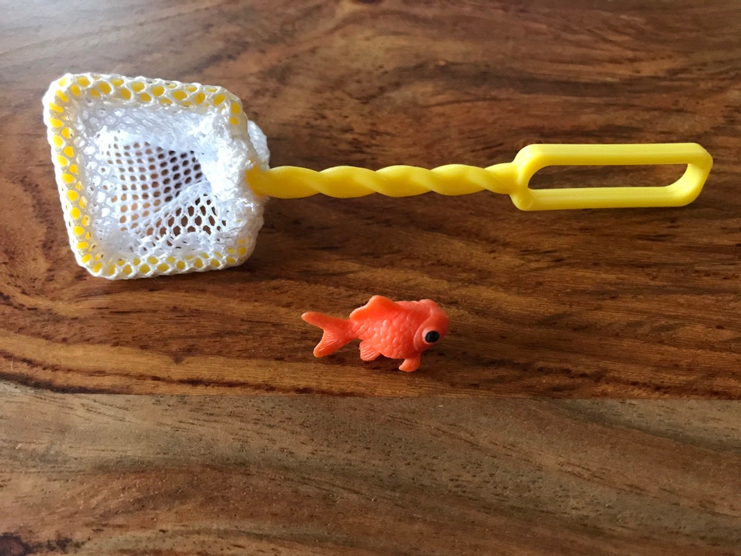 Dollhouse Miniature Fishing Net With Fish - Etsy