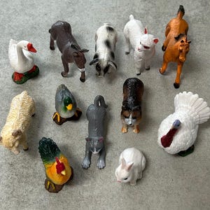 Miniature Farm Animals - 12 Pieces - Your Choice Type - Etsy