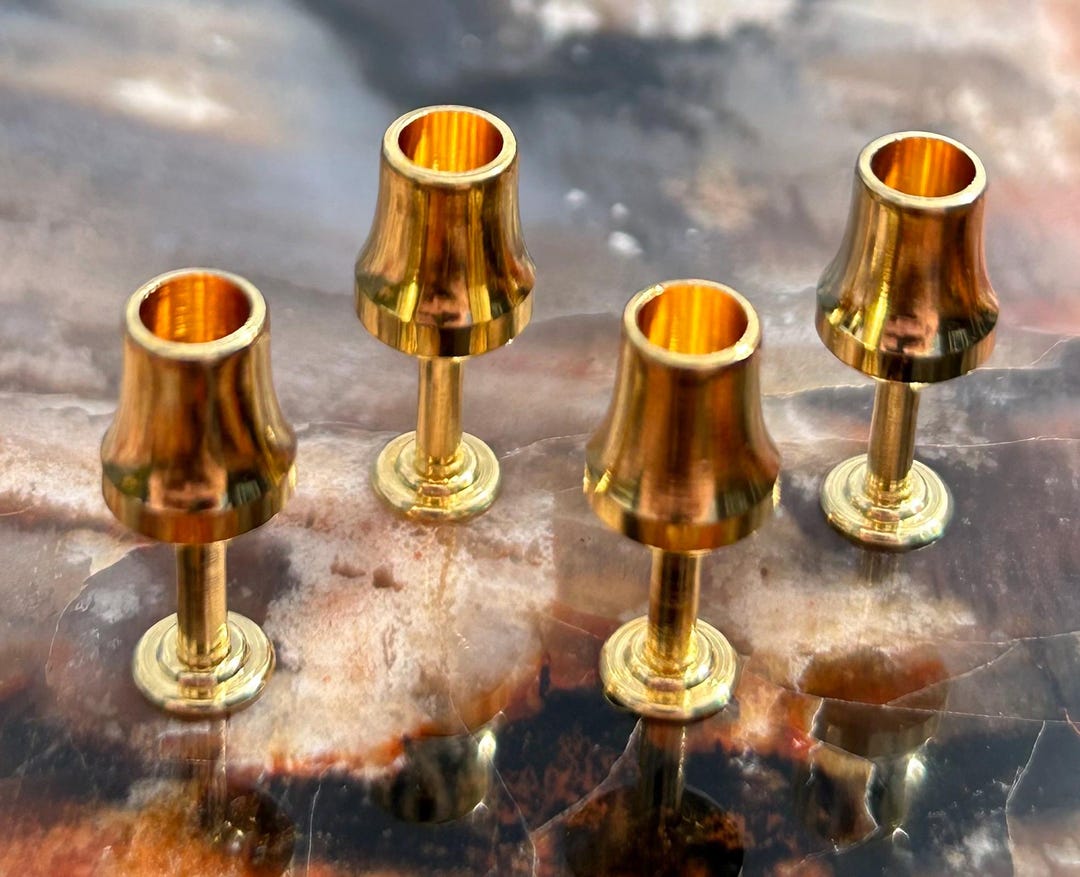 Miniature Gold Goblet Glasses - 4 Pieces - Etsy