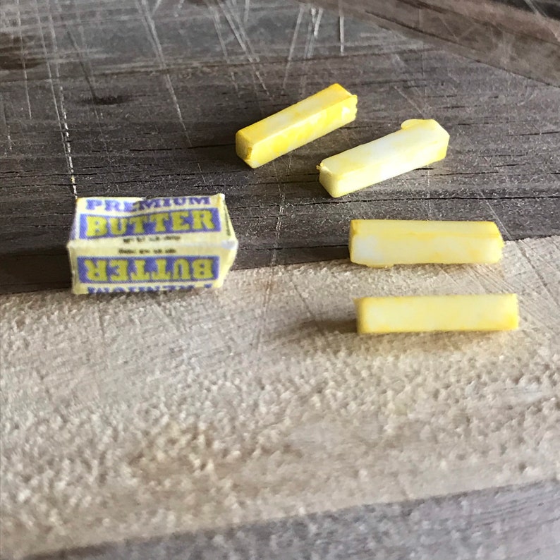 Miniature Butter Box and Sticks - 5 Pieces - Etsy