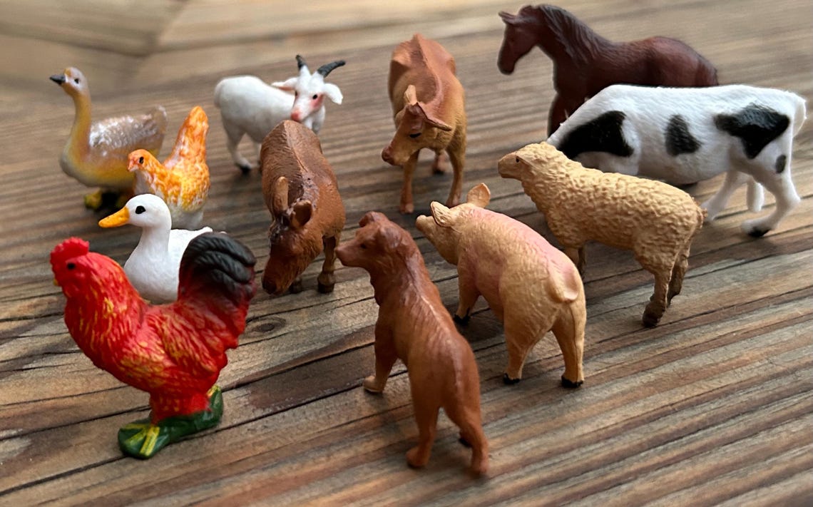 Miniature Farm Animals - 12 Pieces - Your Choice Type - Etsy