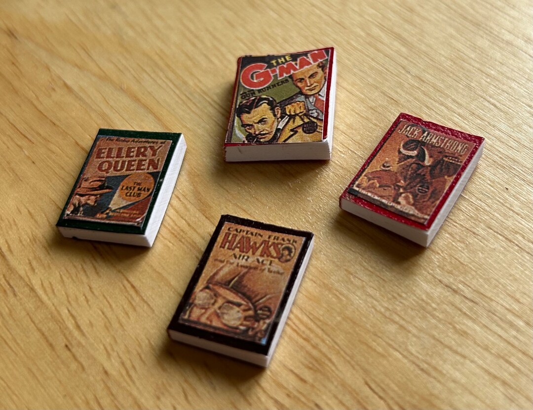 Dollhouse Miniature Old Timey Books - Set of 4 - Etsy