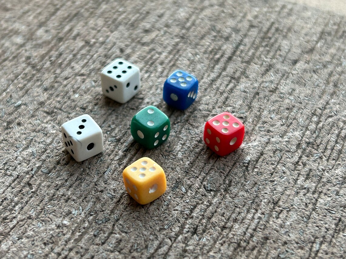 Miniature Dice - 6 Pieces - Etsy