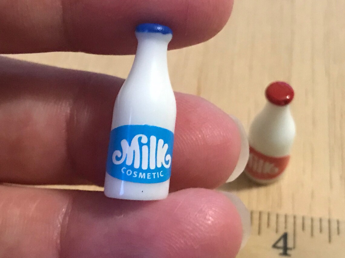 Dollhouse Miniature Milk Bottles - Etsy
