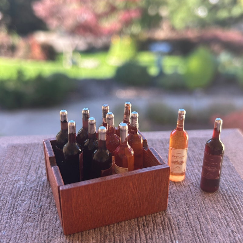 Dollhouse Miniature Wine Bottles - Etsy