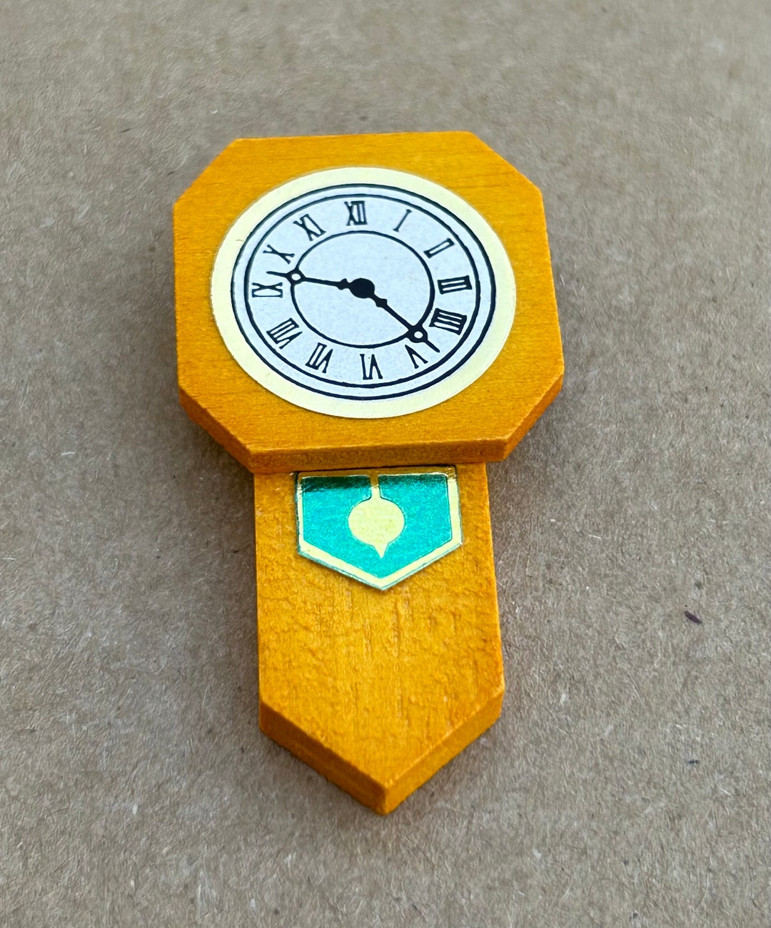 Dollhouse Miniature Pendulum Wall Clock - Etsy