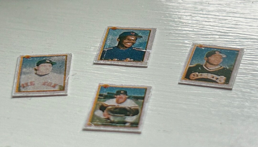 Dollhouse Miniature Baseball Cards - Etsy